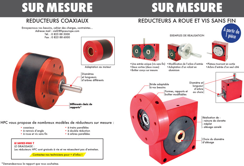 Réducteurs sur mesure : Composants mécaniques : Engrenages HPC